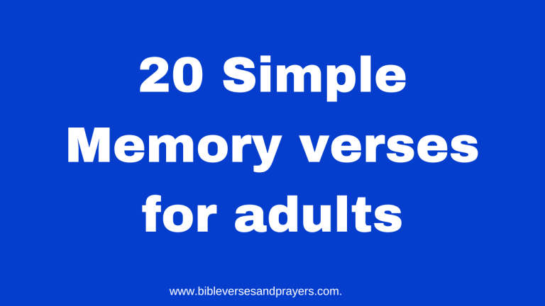 20 Simple Memory Verses For Adults