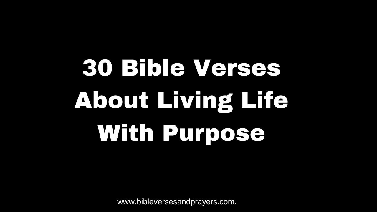 30 Bible Verses About Living Life With Purpose