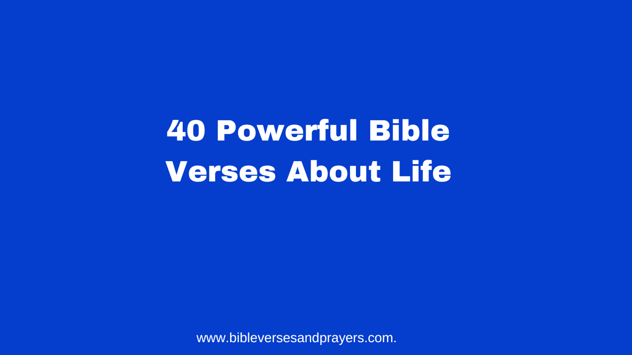 40 Powerful Bible Verses About Life